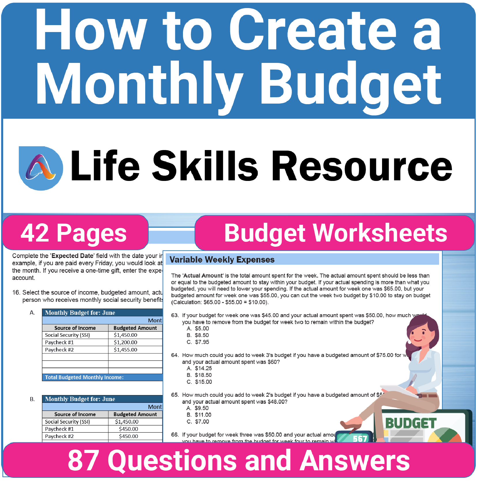 How to Create a Monthly Budget - Adulting Life Skills Resources