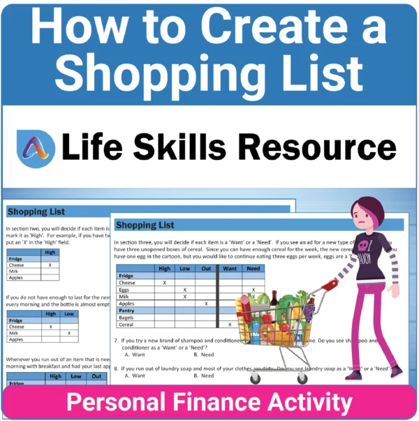 How to Create a Grocery Shopping List - Adulting Life Skills Resources