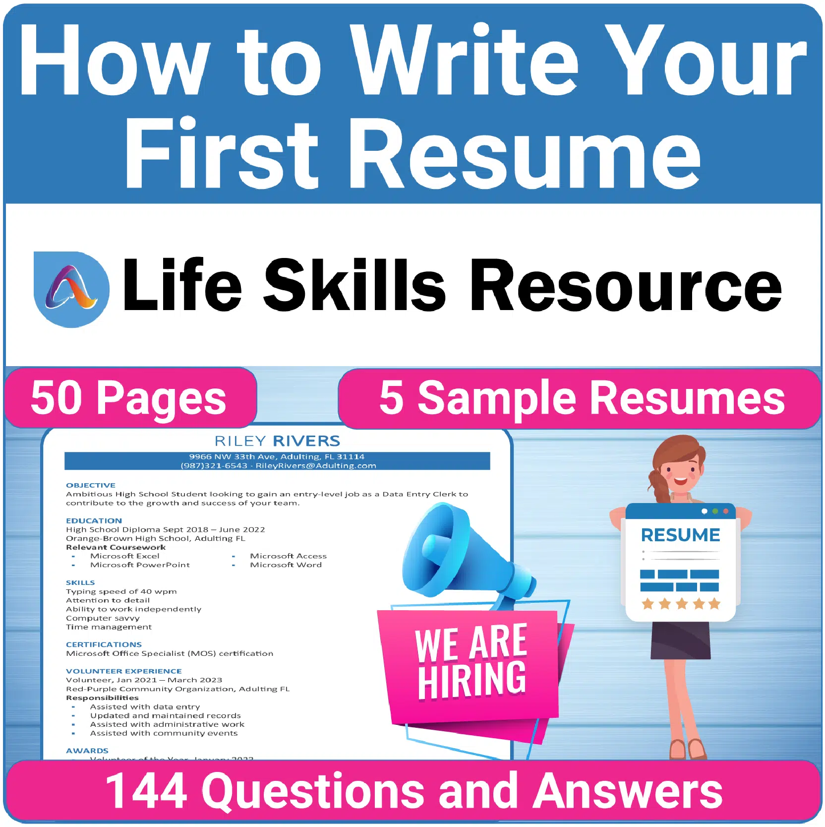 How to Write Your First Resume - Adulting Life Skills Resources