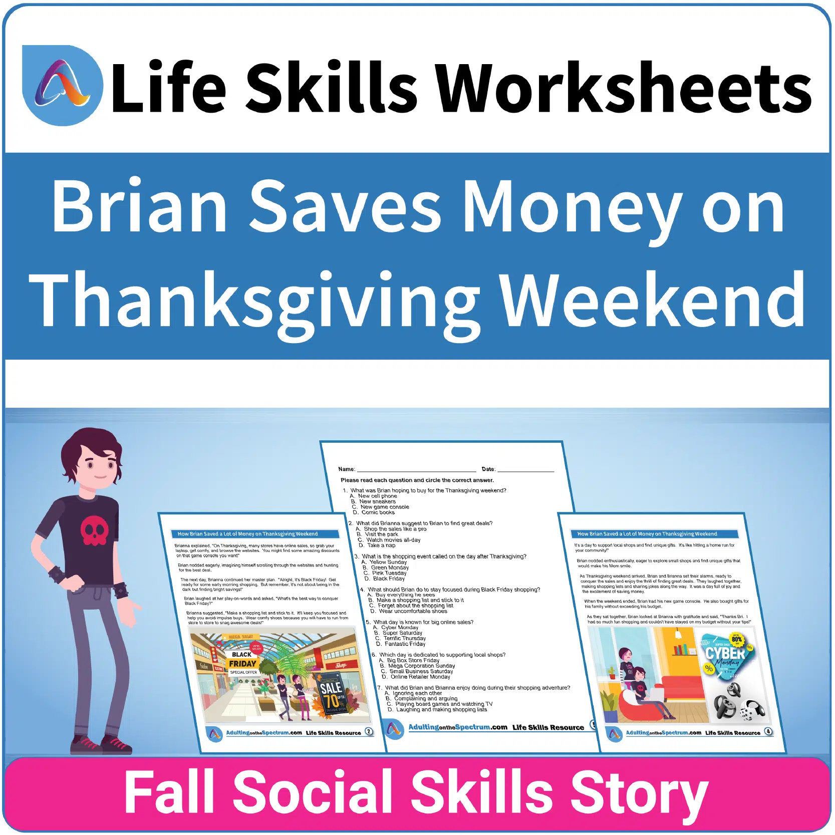 Brian Saves Money on Thanksgiving Weekend - Adulting Life Skills Resources